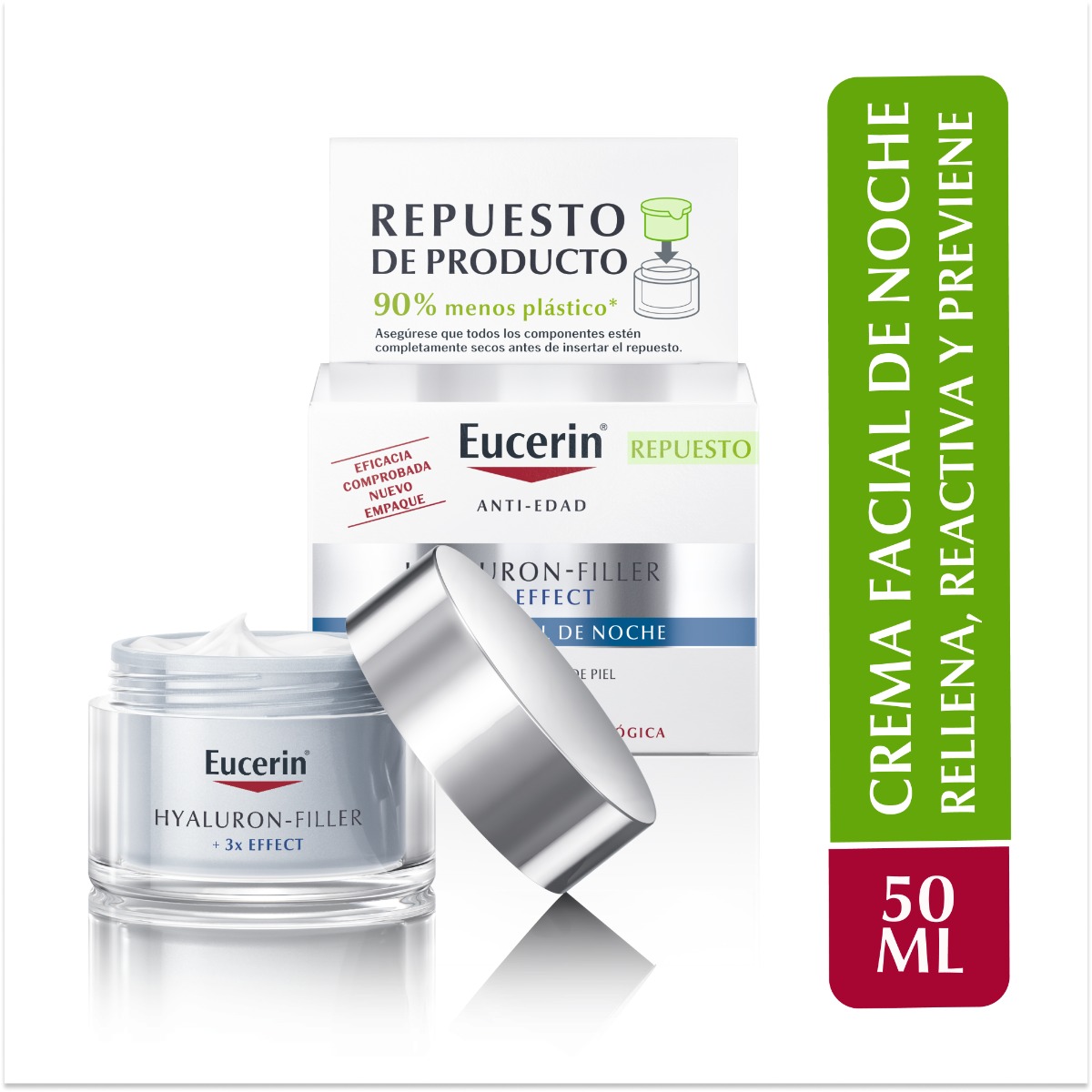 Eucerin Hyaluron-Filler Crema Facial de Noche Refill